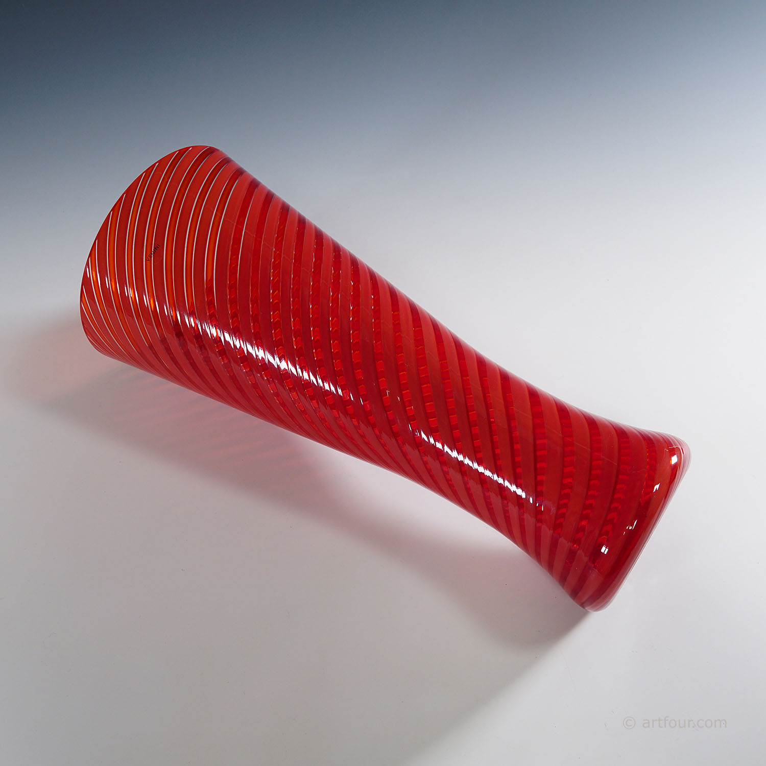 Vintage Art Glass Vase of the Tornado series by Venini, Murano 2005